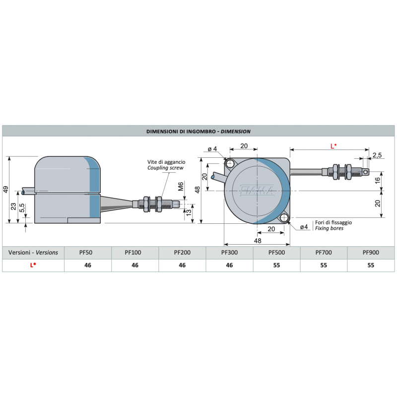 Wire linear transducer PF300